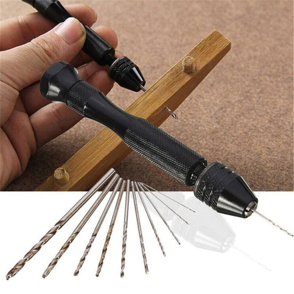 11 In1 Mini Manual Drill With Drill Plastic Walnut Wenwan Punching Too ...