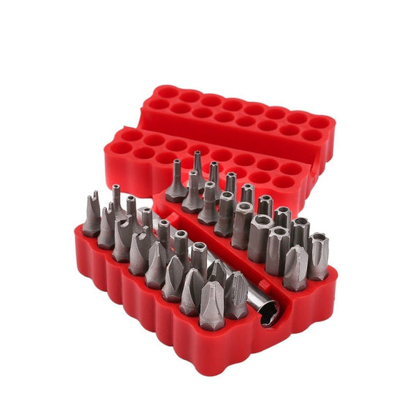 33 in 1 Electric Screwdriver Safety Bit Set with Magnetic Extension Dr ...