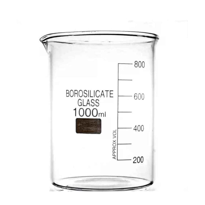 Borosilicate Glass Beaker 1000 ML - Durable, Heat-Resistant Essential – laboratorydeal