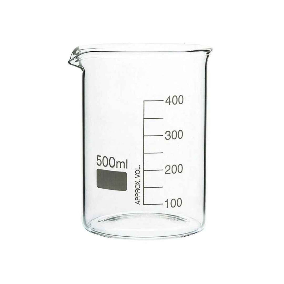 Borosilicate Glass Beaker 500 ML - Durable, Heat-Resistant Laboratory – laboratorydeal