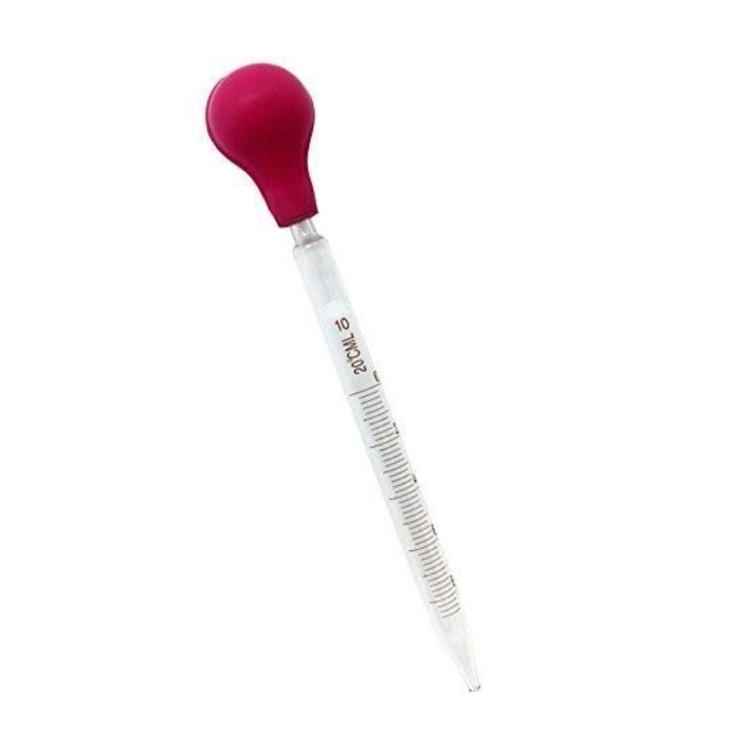 Borosilicate Glass Pipette - 10 ML Graduated Dropper with Rubber Bulb ...
