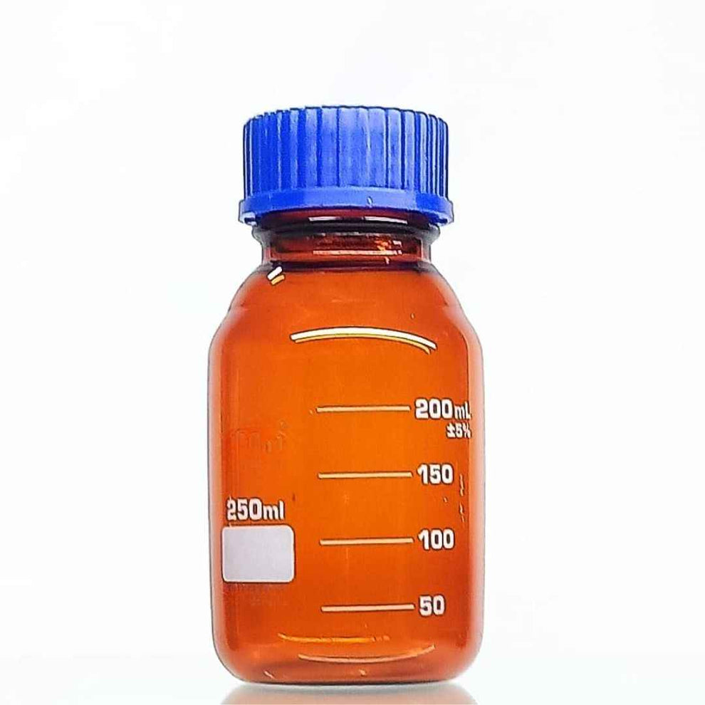 Borosilicate Reagent Bottle 250ml - Amber Color with Screw Cap – laboratorydeal
