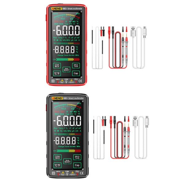 ANENG 683 Smart Touch Screen Automatic Range Rechargeable Multimeter ...