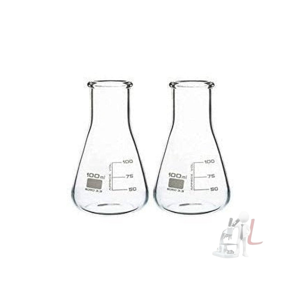 Erlenmeyer Conical Flask, Wide Neck, Made of Borosilicate Glass 3.3 ...