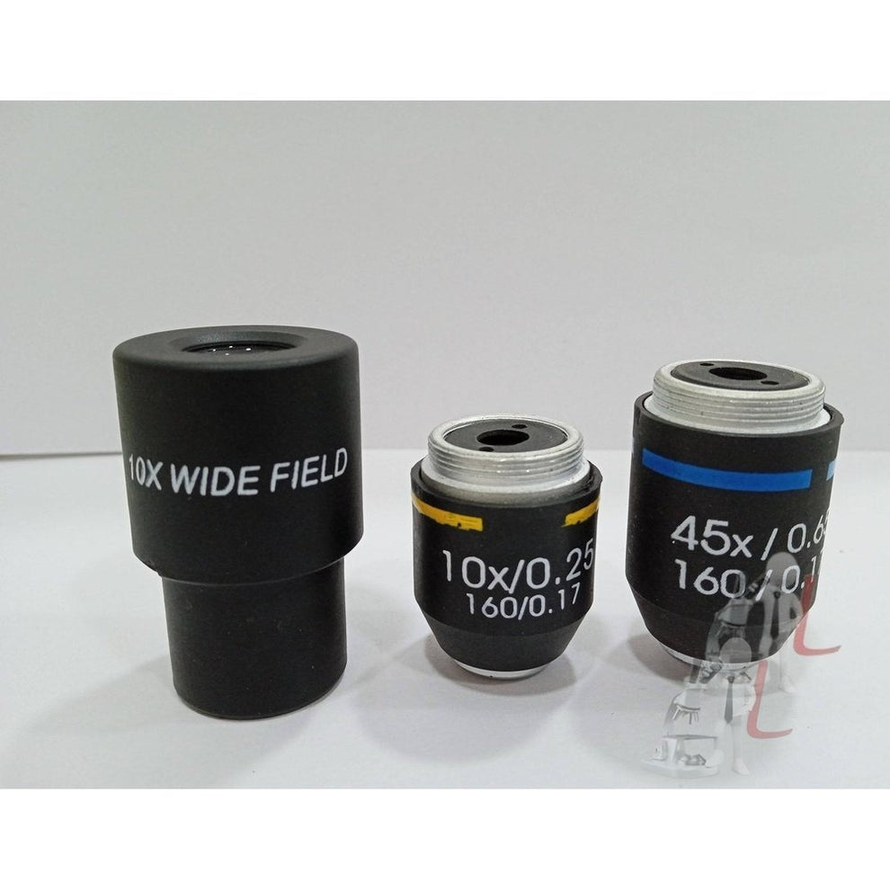 MICRO OBJECTIVE LENS 10X AND 45X WITH 10X EYE PIECE BY LABCARE ...