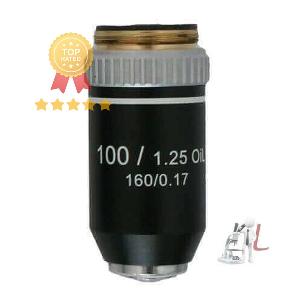 Magnification of Microscope 100X OIL Objective Lens MICROSCOPE and ...