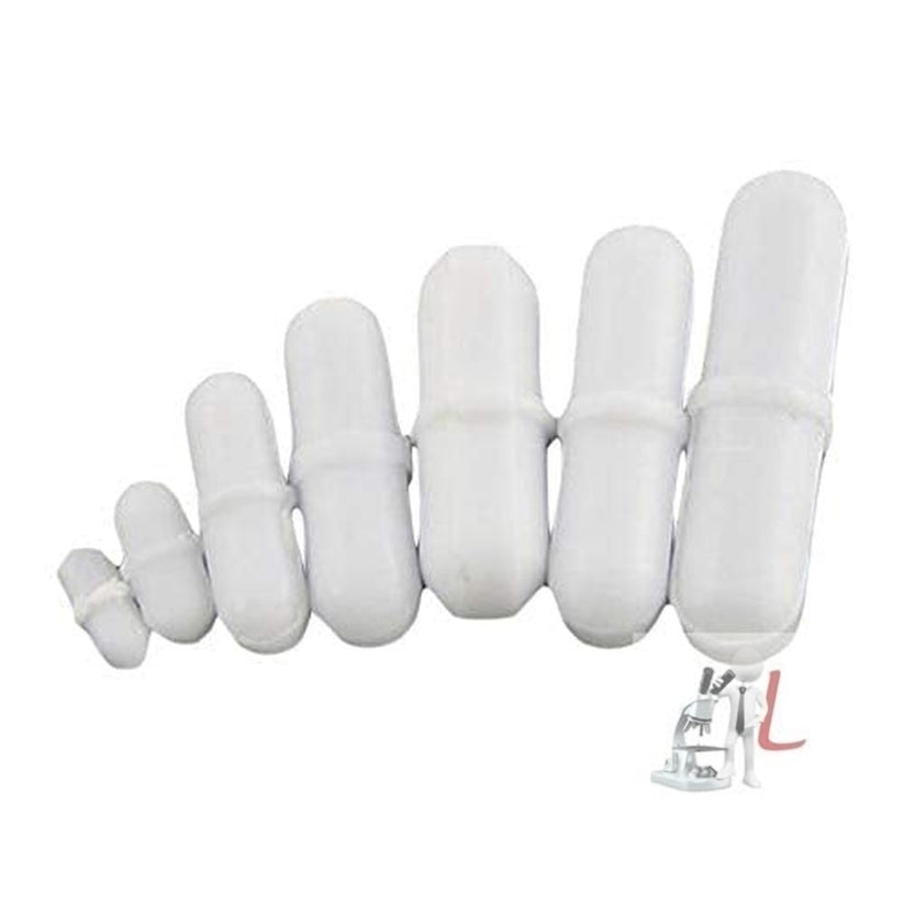 PTFE Magnetic Stirrer Bar Teflon Beed Mixer Stir Bar, White -7 Pieces ...