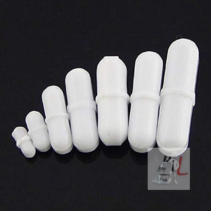 PTFE Magnetic Stirrer Bar Teflon Beed Mixer Stir Bar, White -7 Pieces ...