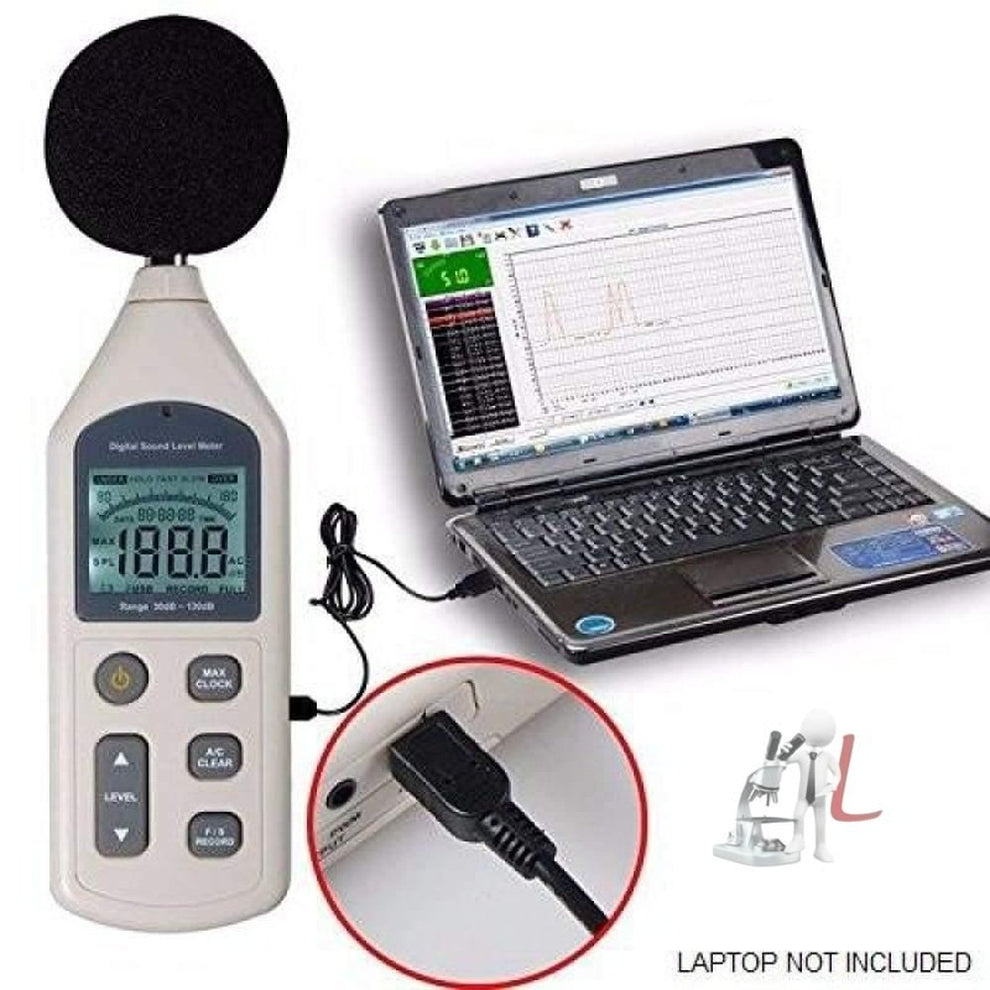 Sound Level Meter Data Logger with USB Digital Lux Meter – laboratorydeal